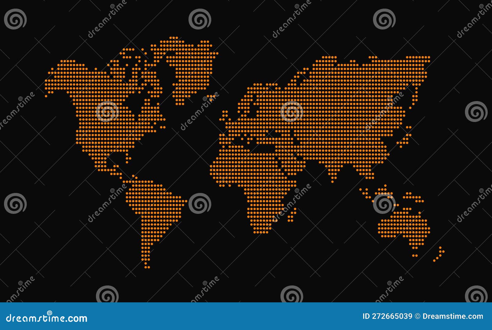 Dotted World Map. Vector Illustration Stock Vector - Illustration of ...