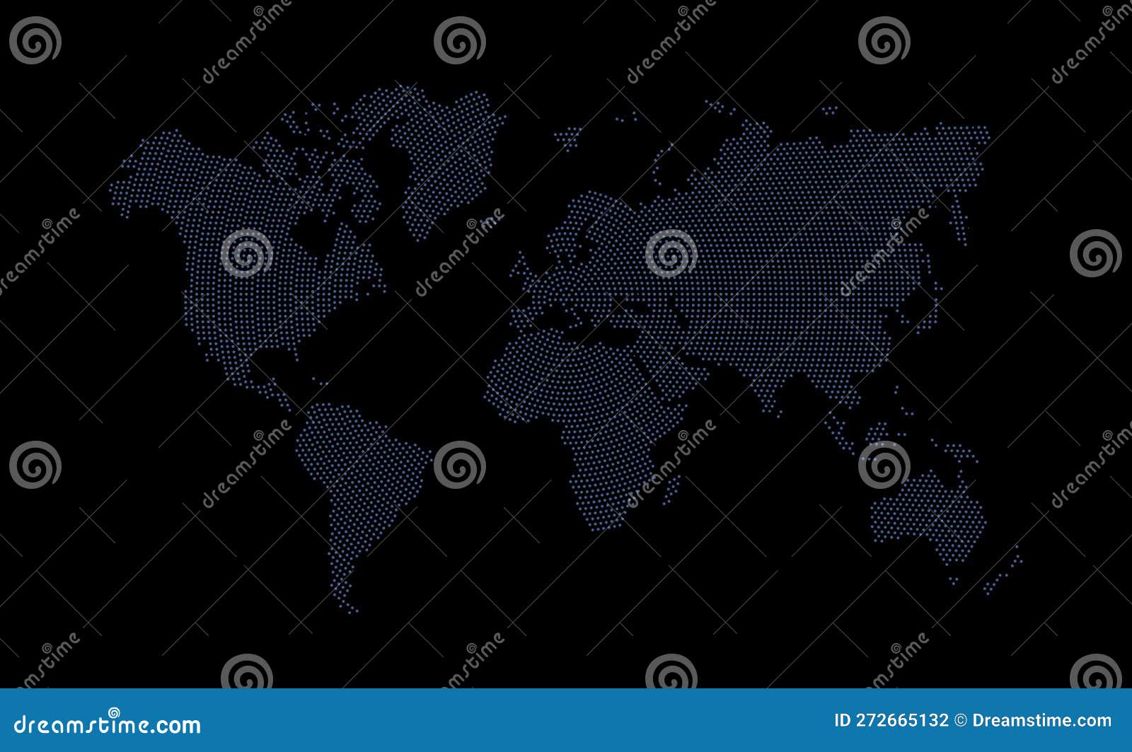 Dotted World Map. Vector Illustration Stock Vector - Illustration of ...
