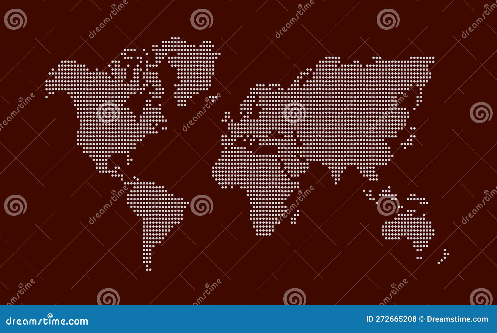 Dotted World Map. Vector Illustration Stock Vector - Illustration of ...