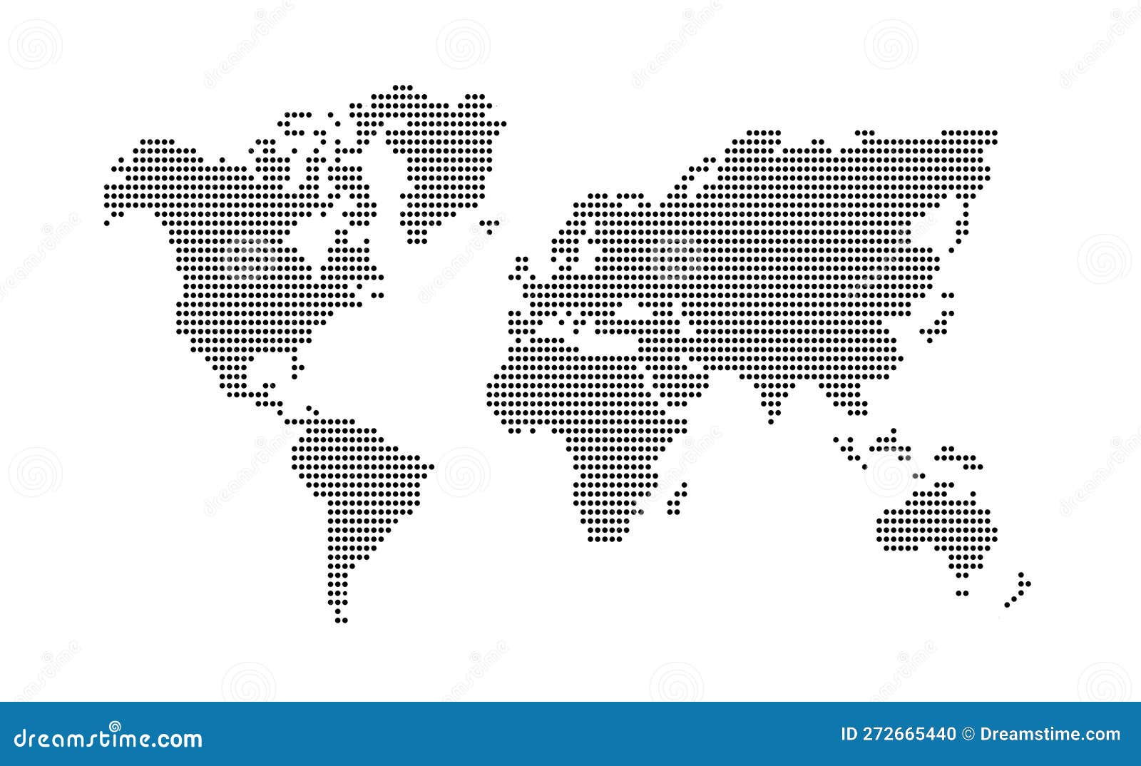 Dotted World Map. Vector Illustration Stock Vector - Illustration of ...