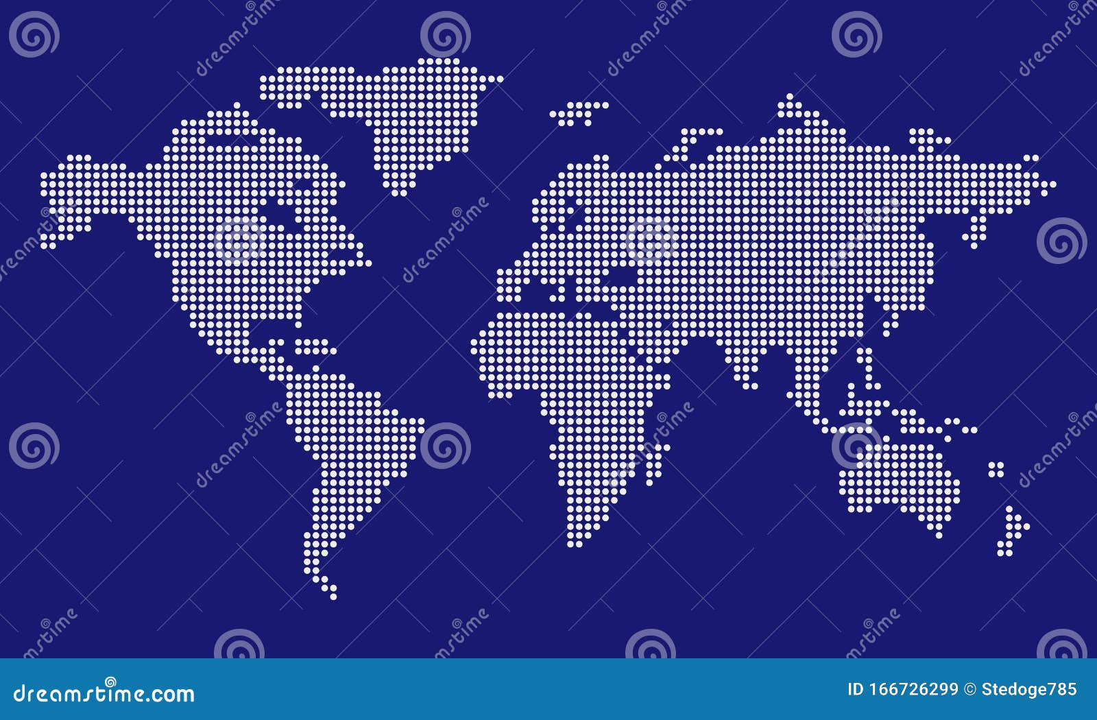 Dotted World Map Connection Wireless Iot Stock Illustration ...