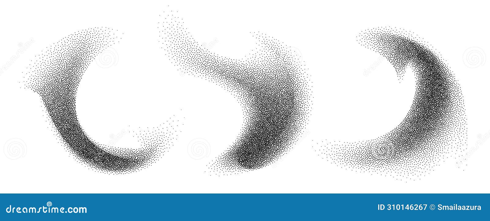 Dotwork Abstract Shapes, Black Grain Texture, Abstract Stipple Sand ...