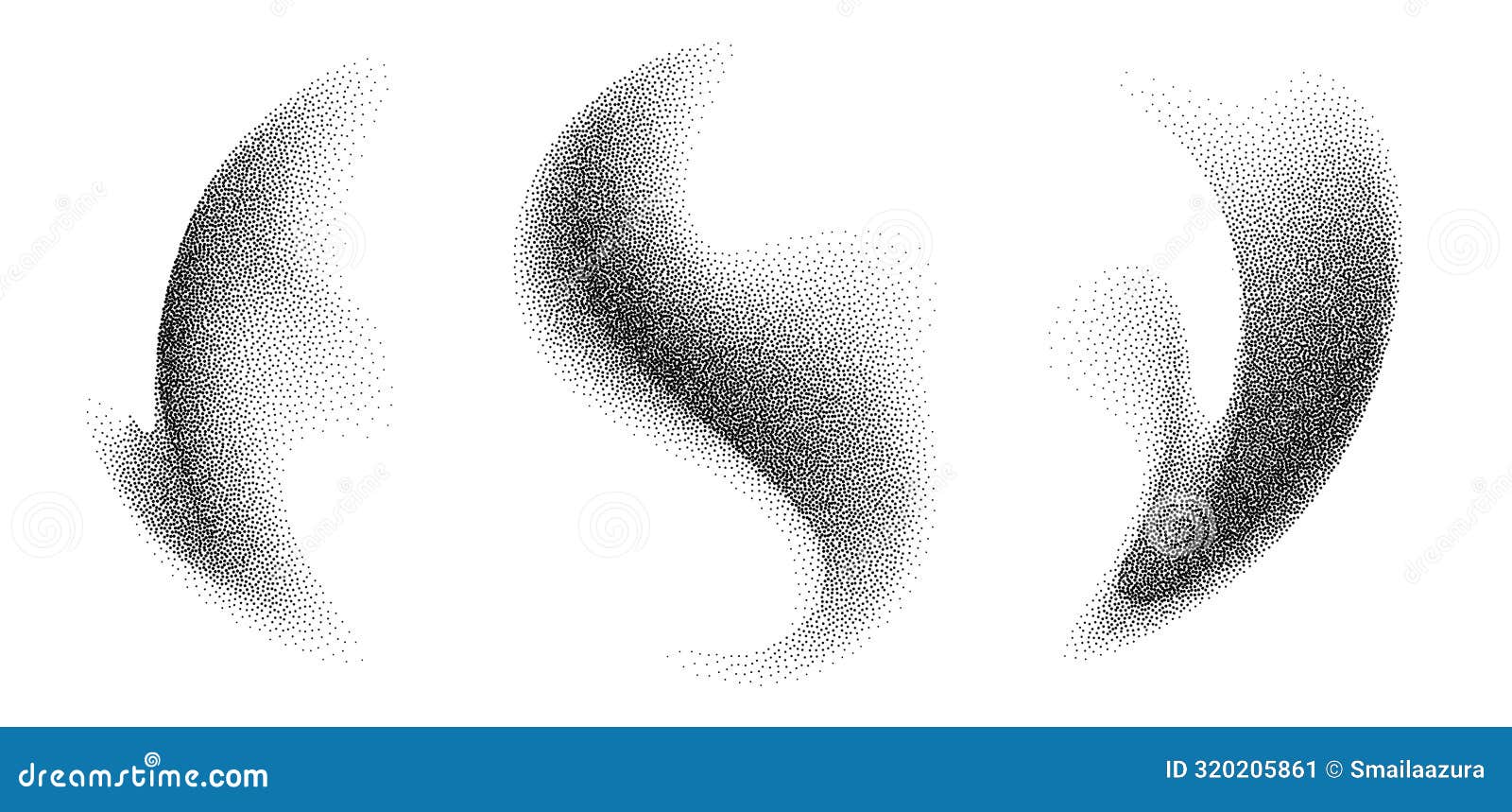 Dotwork Abstract Shape, Black Grain Texture, Abstract Stipple Sand ...