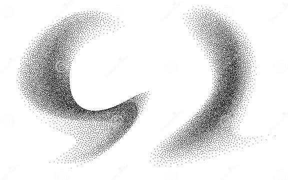 Dotwork Abstract Shapes, Black Grain Texture, Abstract Stipple Sand ...