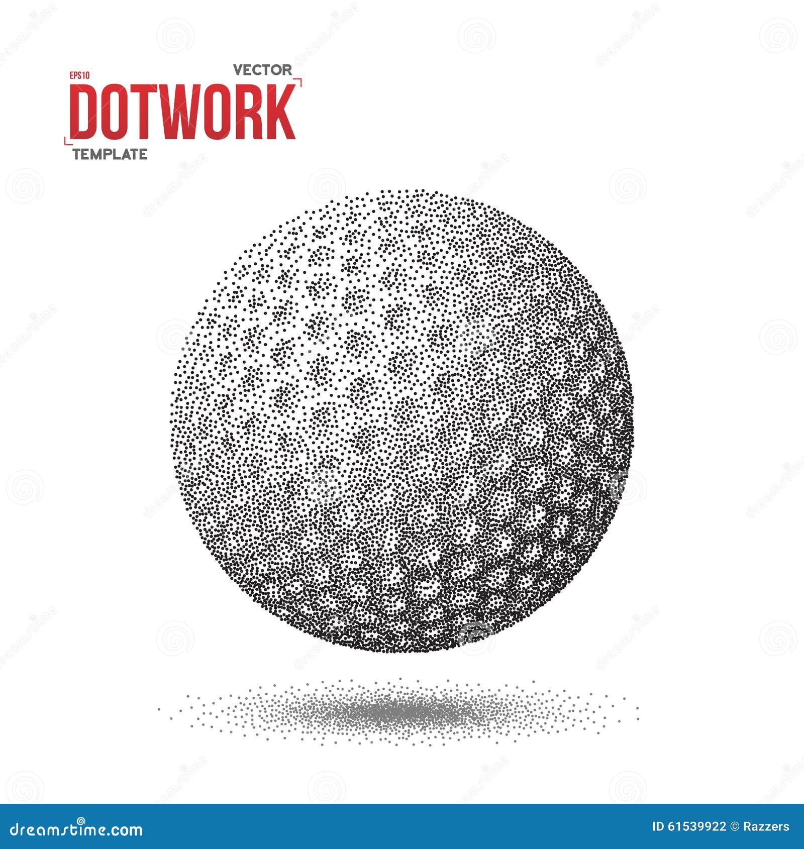 Dotwork Golf Sport Ball Made in Halftone Style Stock Vector ...