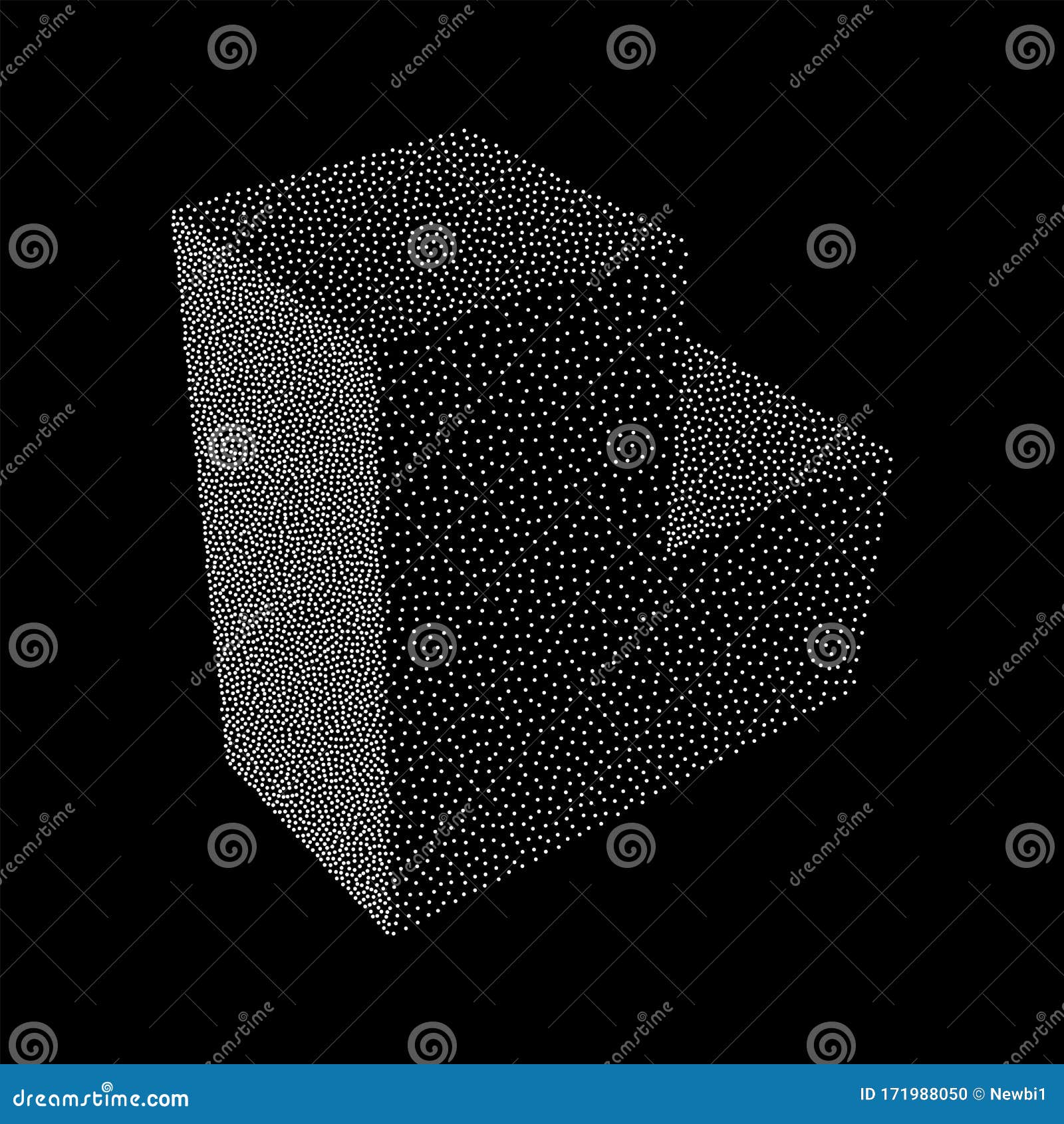 Dotwork Halftone Corner Box. Engraving Vector Illustration Stock Vector ...
