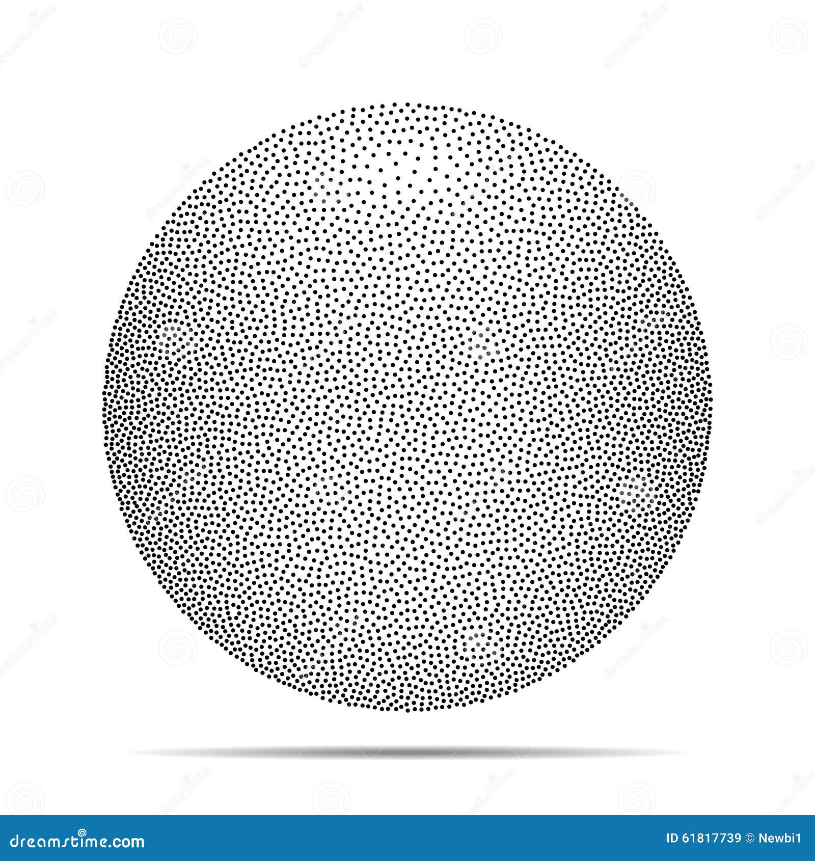 Dotwork Halftone Vector Sphere Stock Vector - Illustration of blot ...