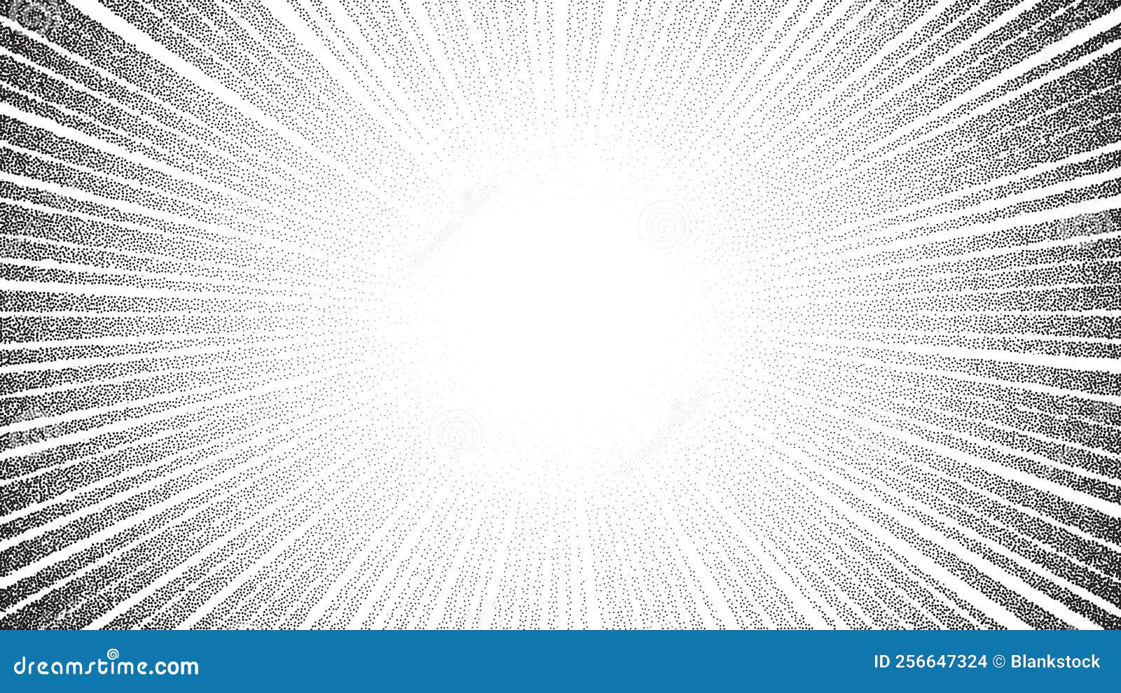 Dotwork Noise Burst Beam Background. Black Noise Stipple Dots Sunburst ...