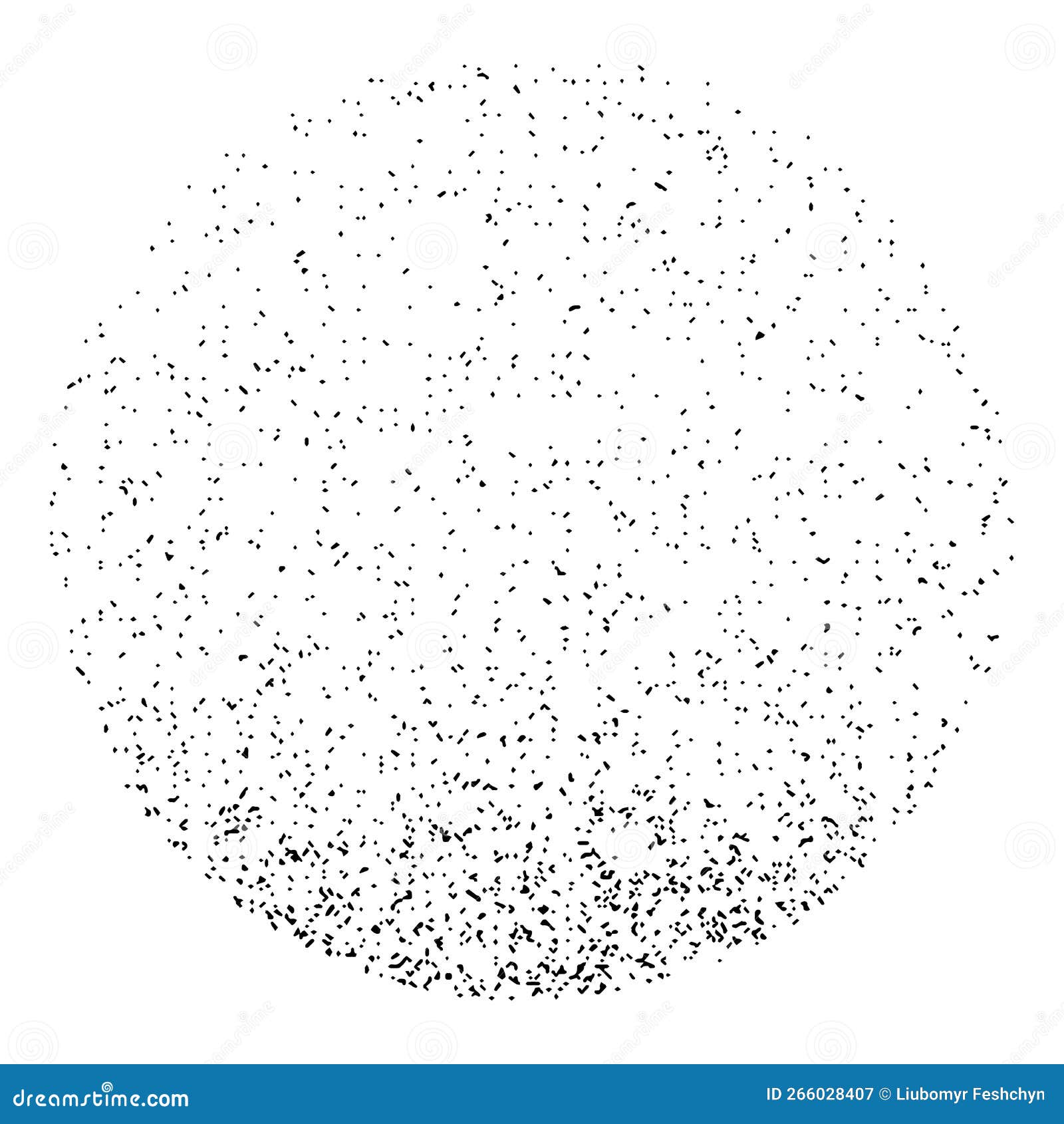 Dotwork Noise Gradient Circle. Sand Grain Effect. Black Noise Stipple ...