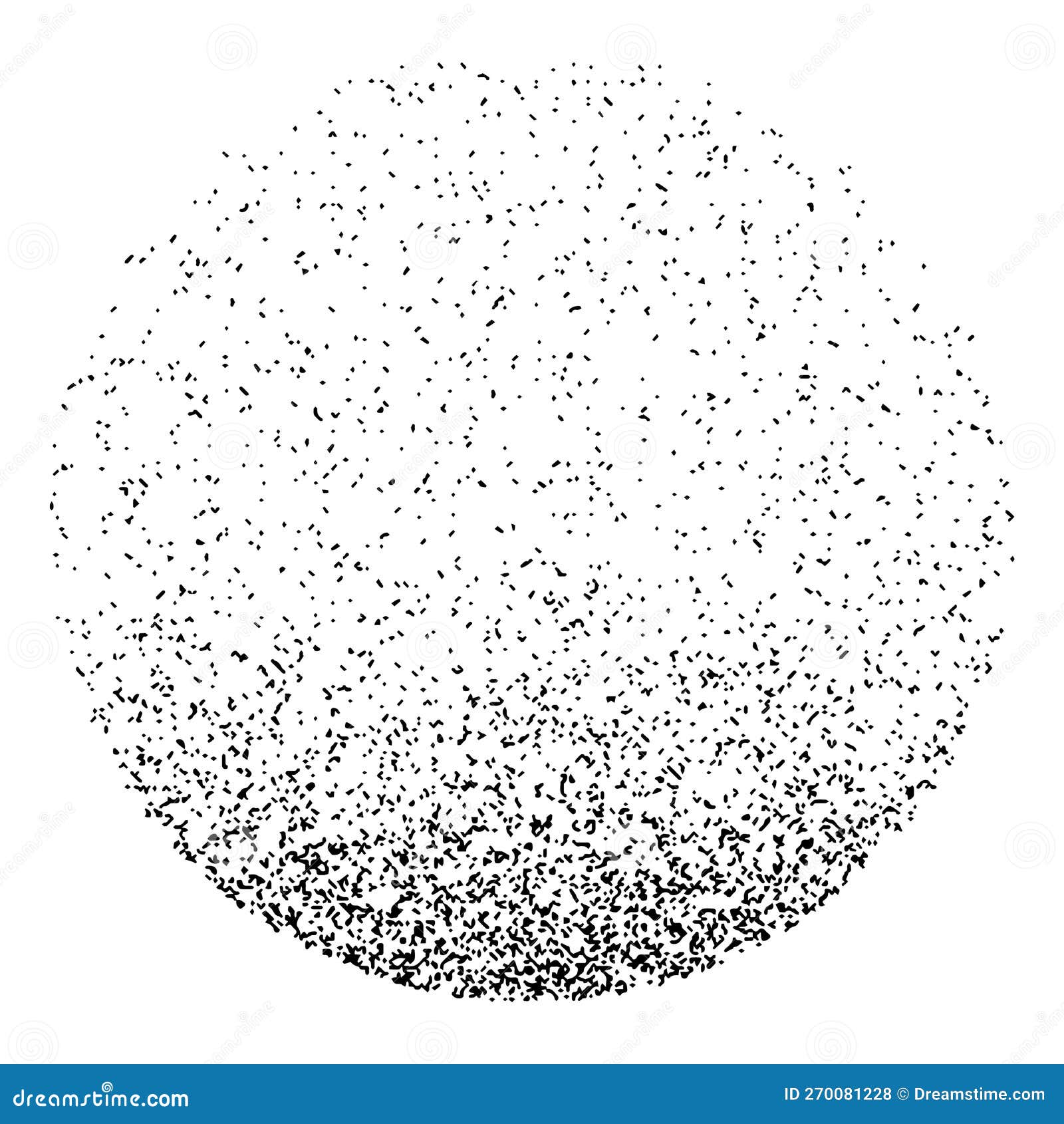 Dotwork Noise Gradient Circles. Sand Grain Effect. Black Noise Stipple ...