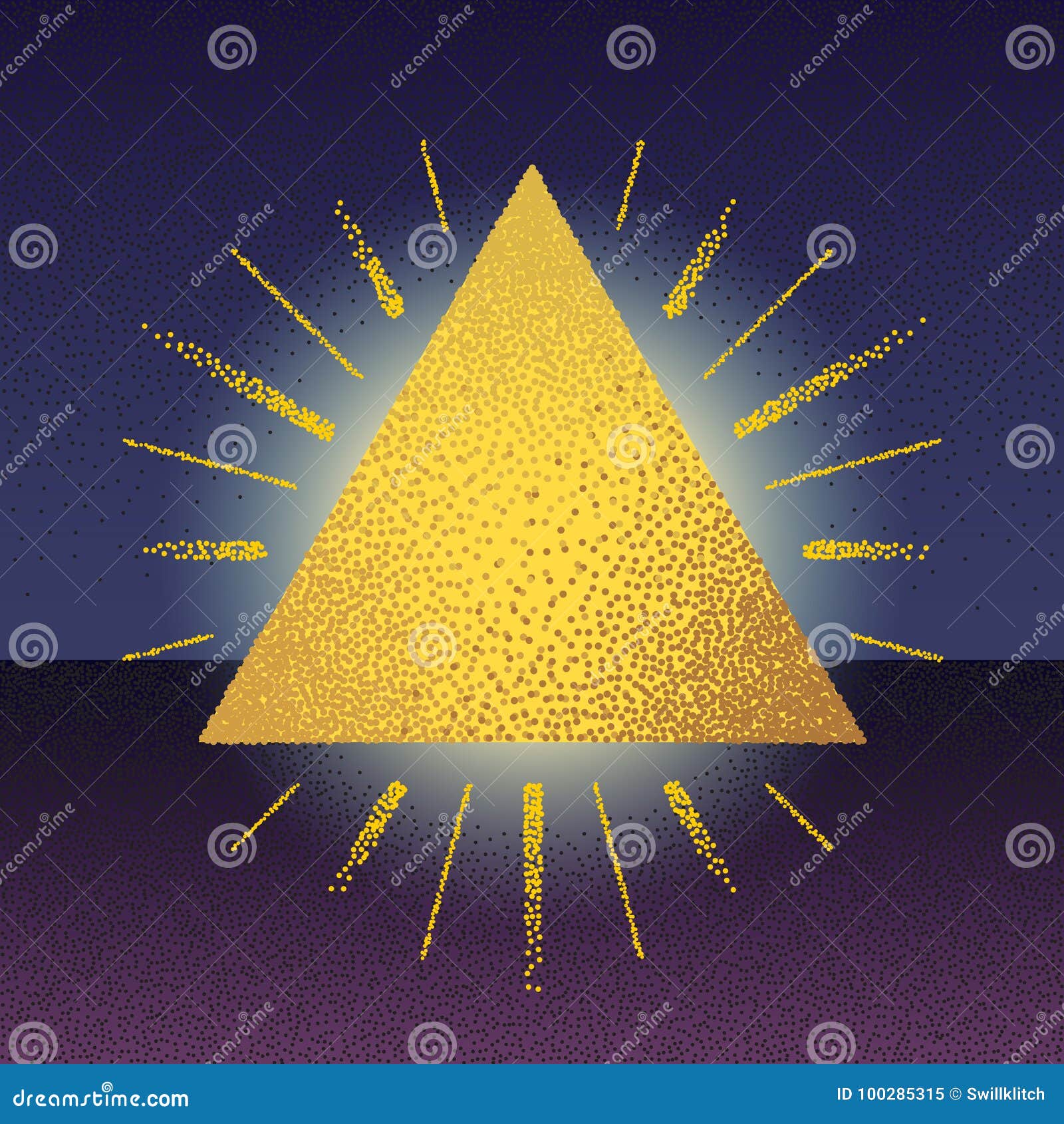 Dotwork Raster Triangle Rays Stock Illustrations – 4 Dotwork Raster ...