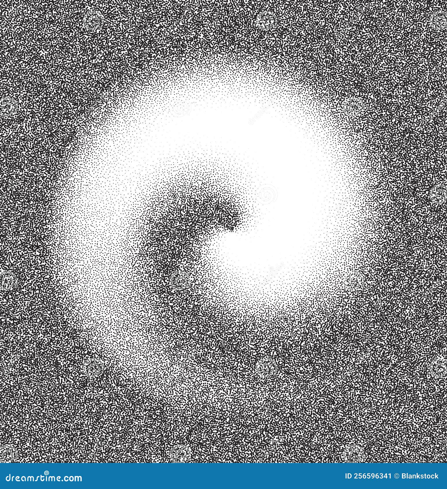 Dotwork Swirl Pattern Background. Spiral Noise Stipple Dots. Dotted ...