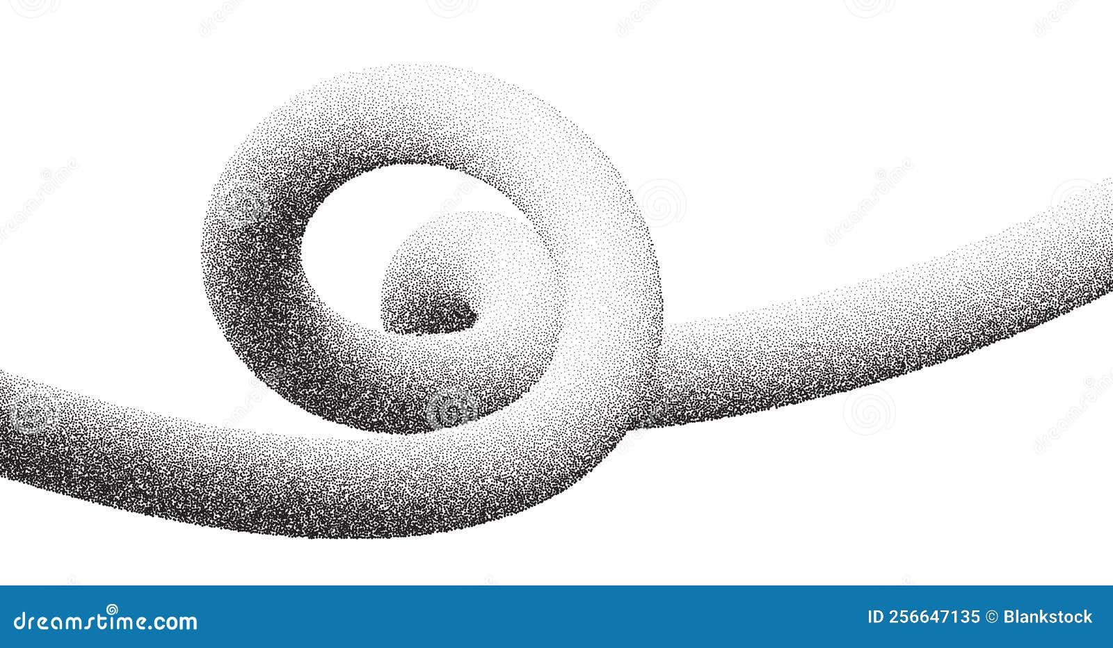 Dotwork Swirl Pattern Background. Black Noise Stipple Dots Wave. Curve ...