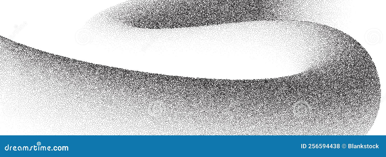 Dotwork Swoosh Pattern Background. Black Noise Stipple Dots Wave. Curve ...