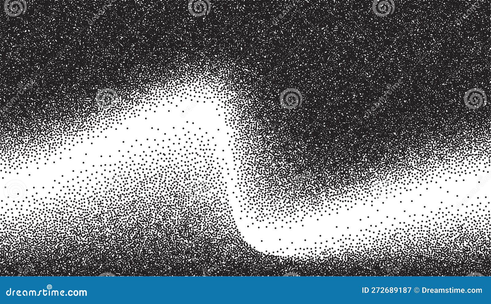 Dotwork Wave Pattern Background. Black Noise Stipple Dots. Dotted ...
