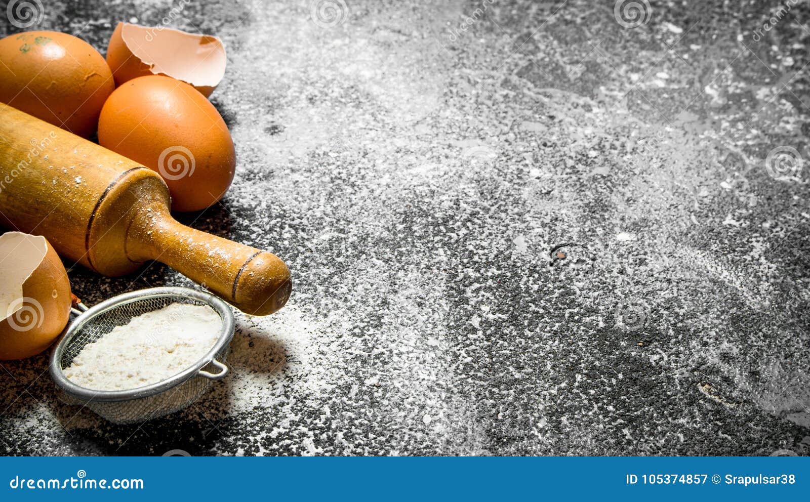 Dou stock image. Image of table, flour, cooking, rustic - 105374857