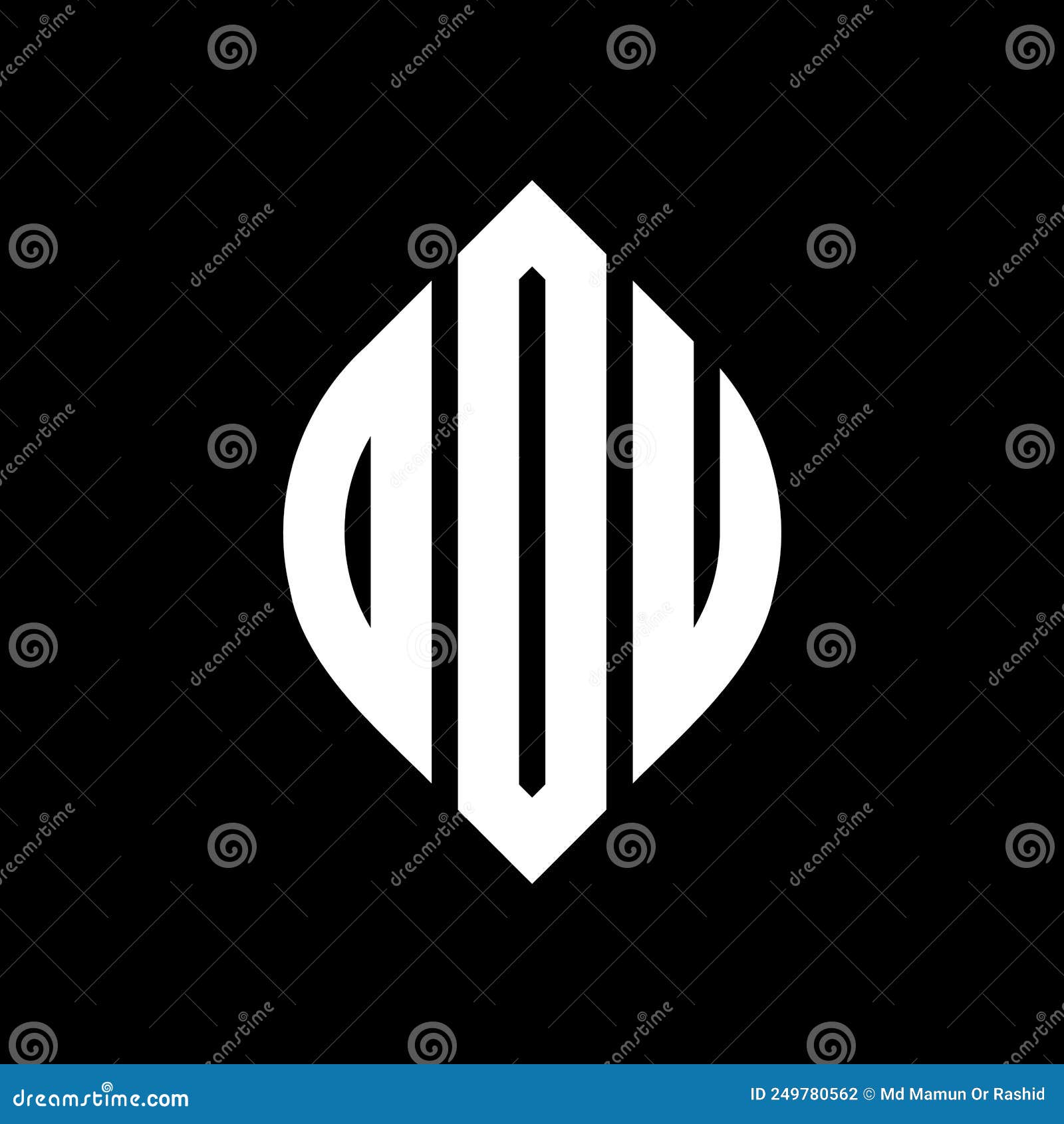 DOU Circle Letter Logo Design with Circle and Ellipse Shape. DOU ...