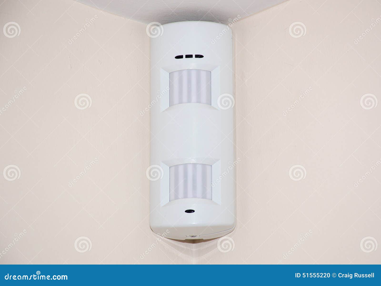 Double Alarm PIR Sensor stock photo. Image of double - 51555220