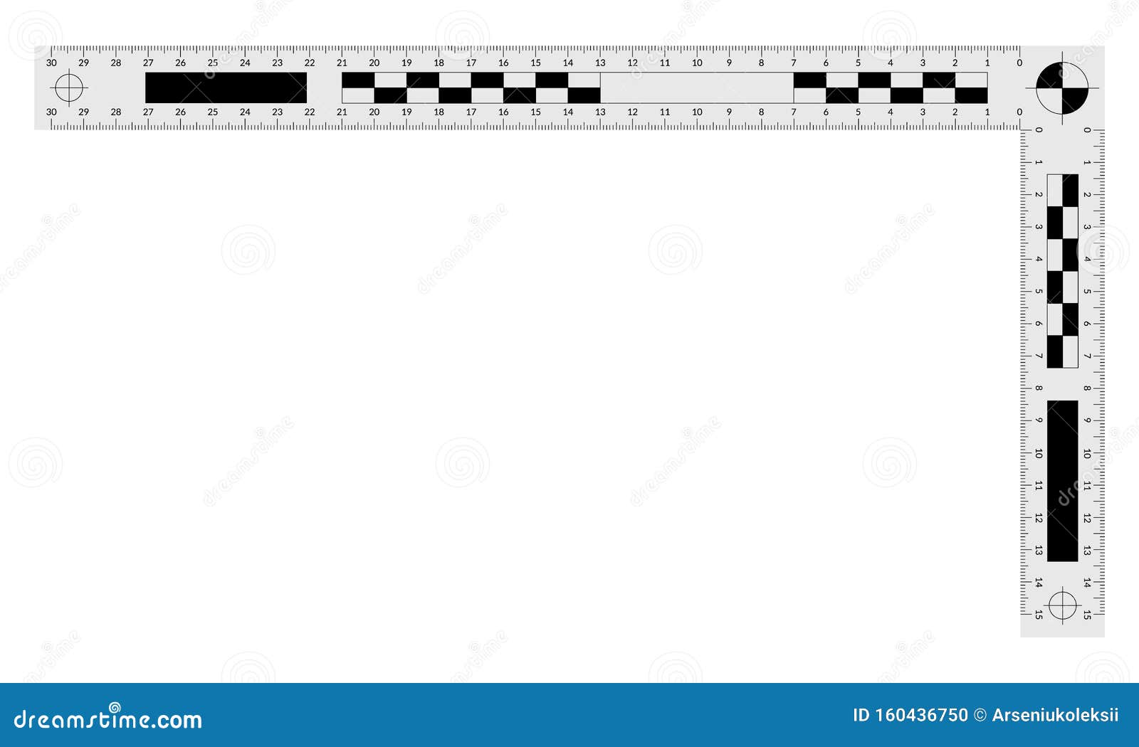 Double Angled Forensic Ruler Stock Vector - Illustration of clipart ...