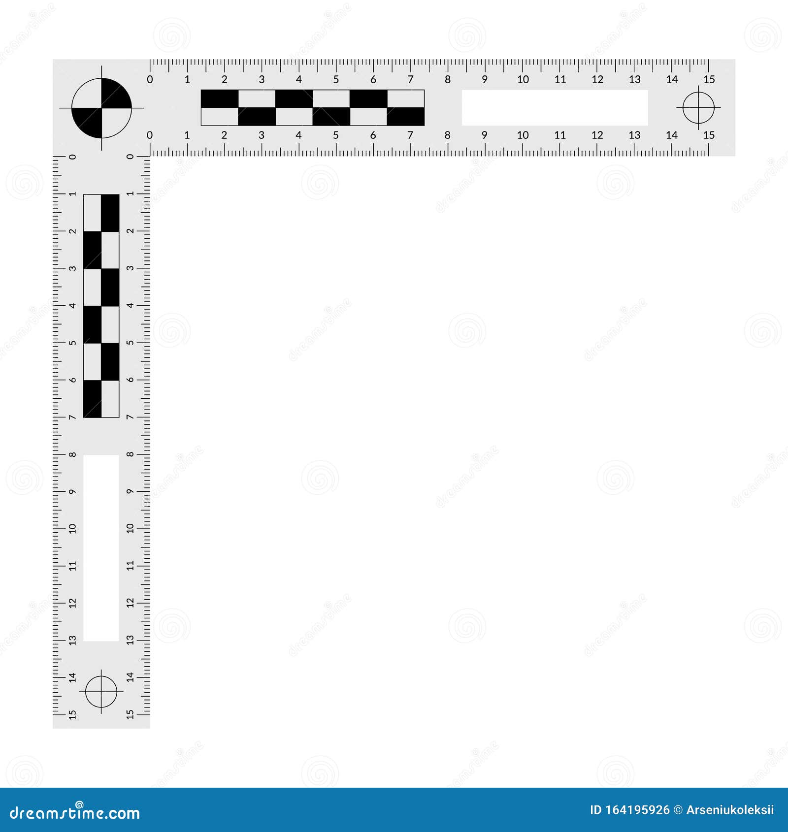 Double Angled Forensic Ruler Stock Vector - Illustration of angled ...