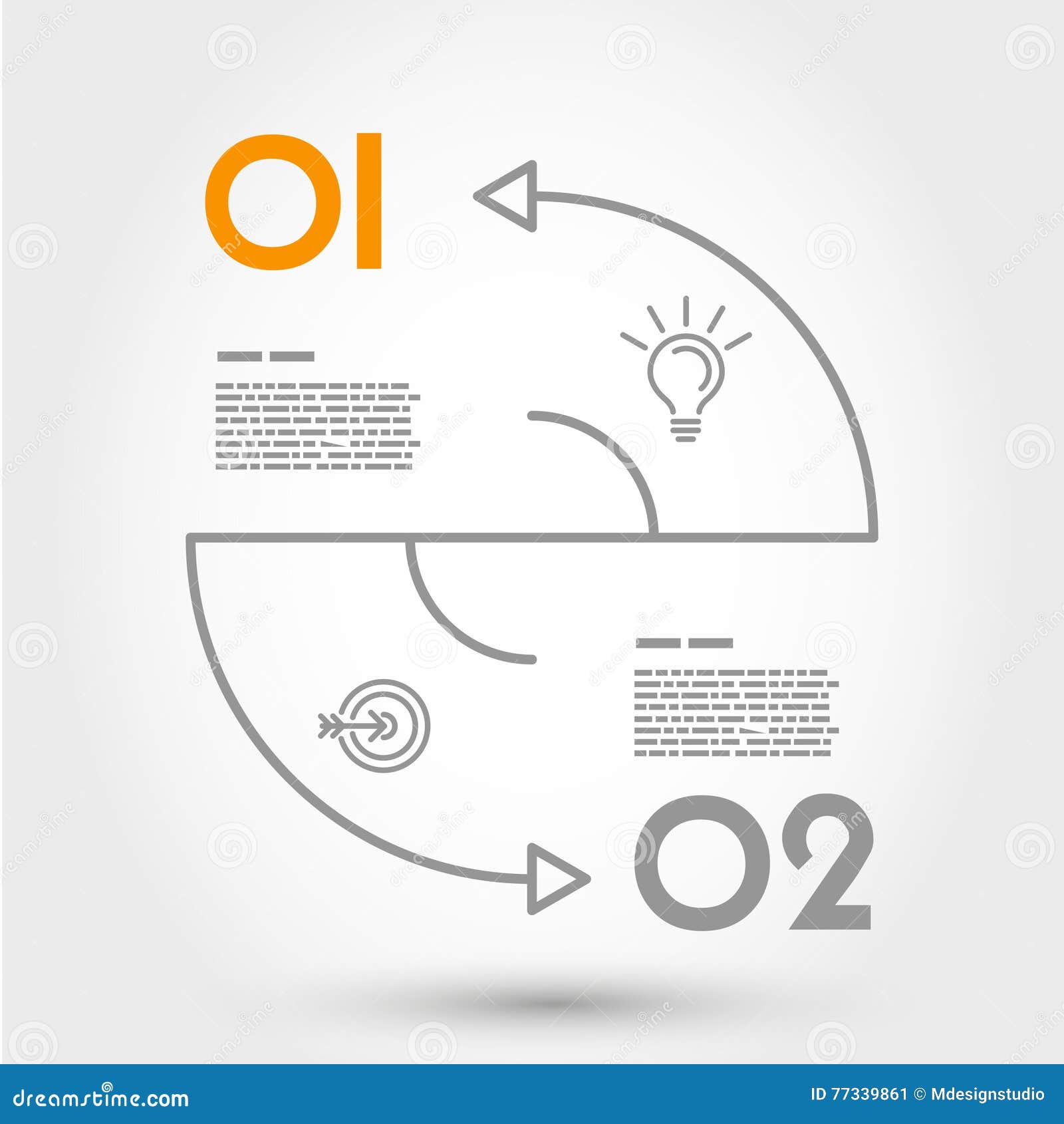 Double Arc Infographic Concept Stock Vector - Illustration of circle ...