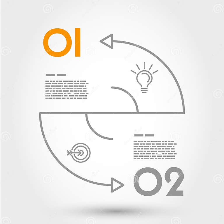 Double Arc Infographic Concept Stock Vector - Illustration of circle ...