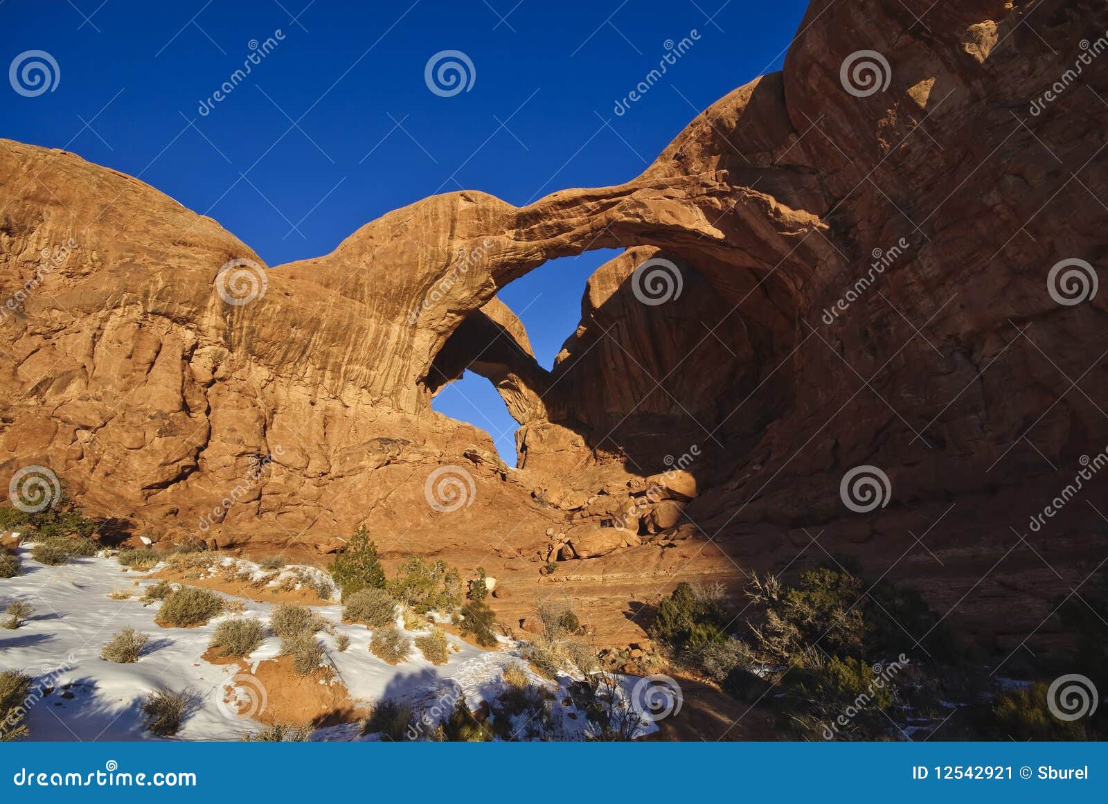 Double arch stock image. Image of arches, landscape, stone - 12542921