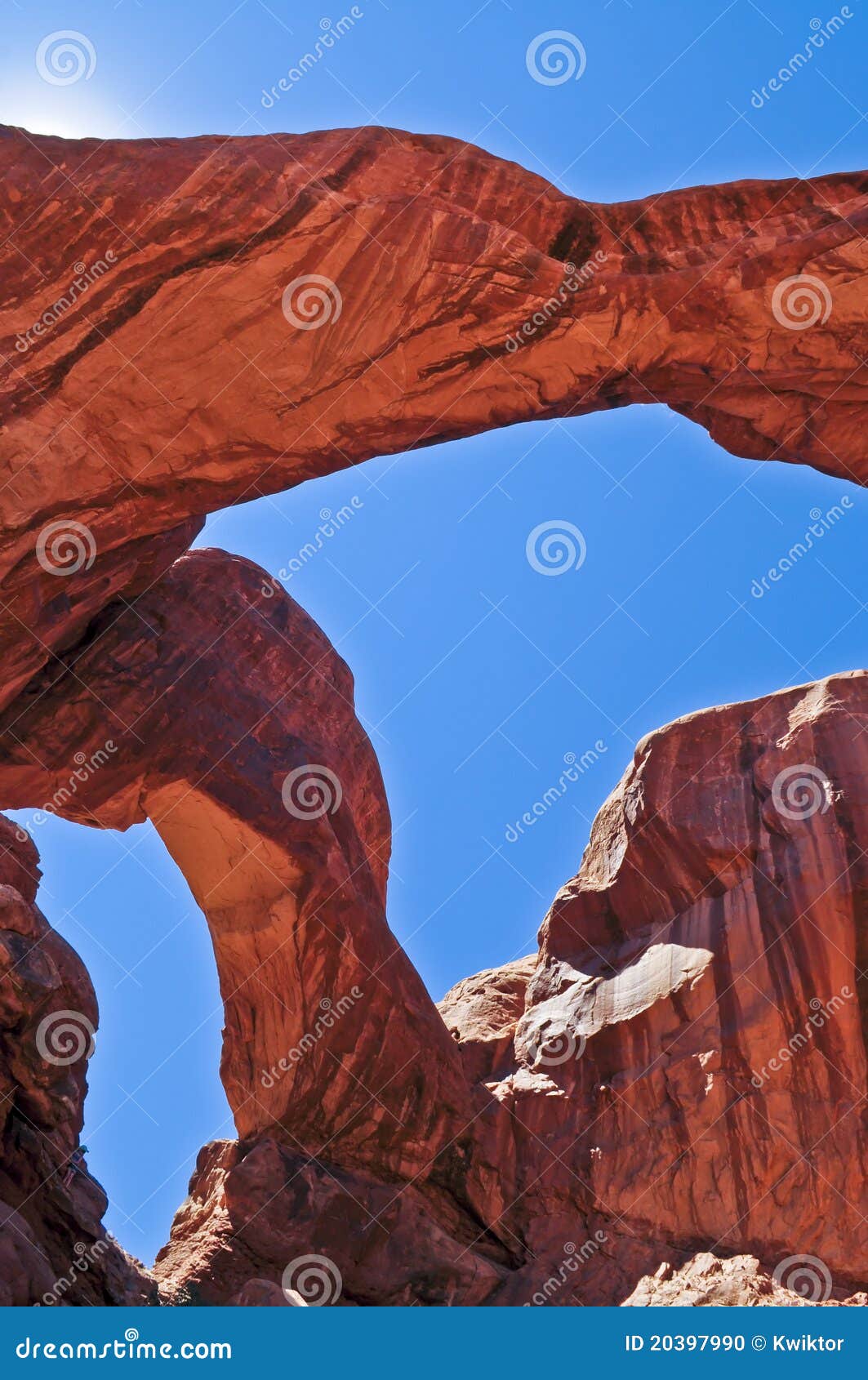 Double Arch stock photo. Image of orange, nature, blue - 20397990