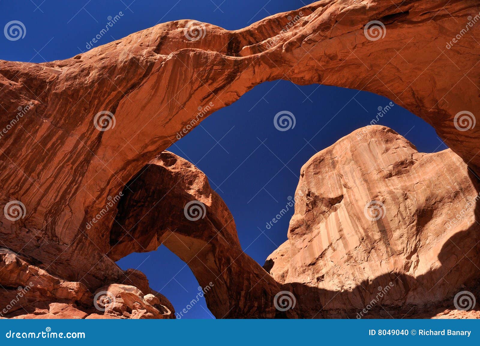 Double Arch, Arches National Park, Utah, USA Stock Photo - Image of ...