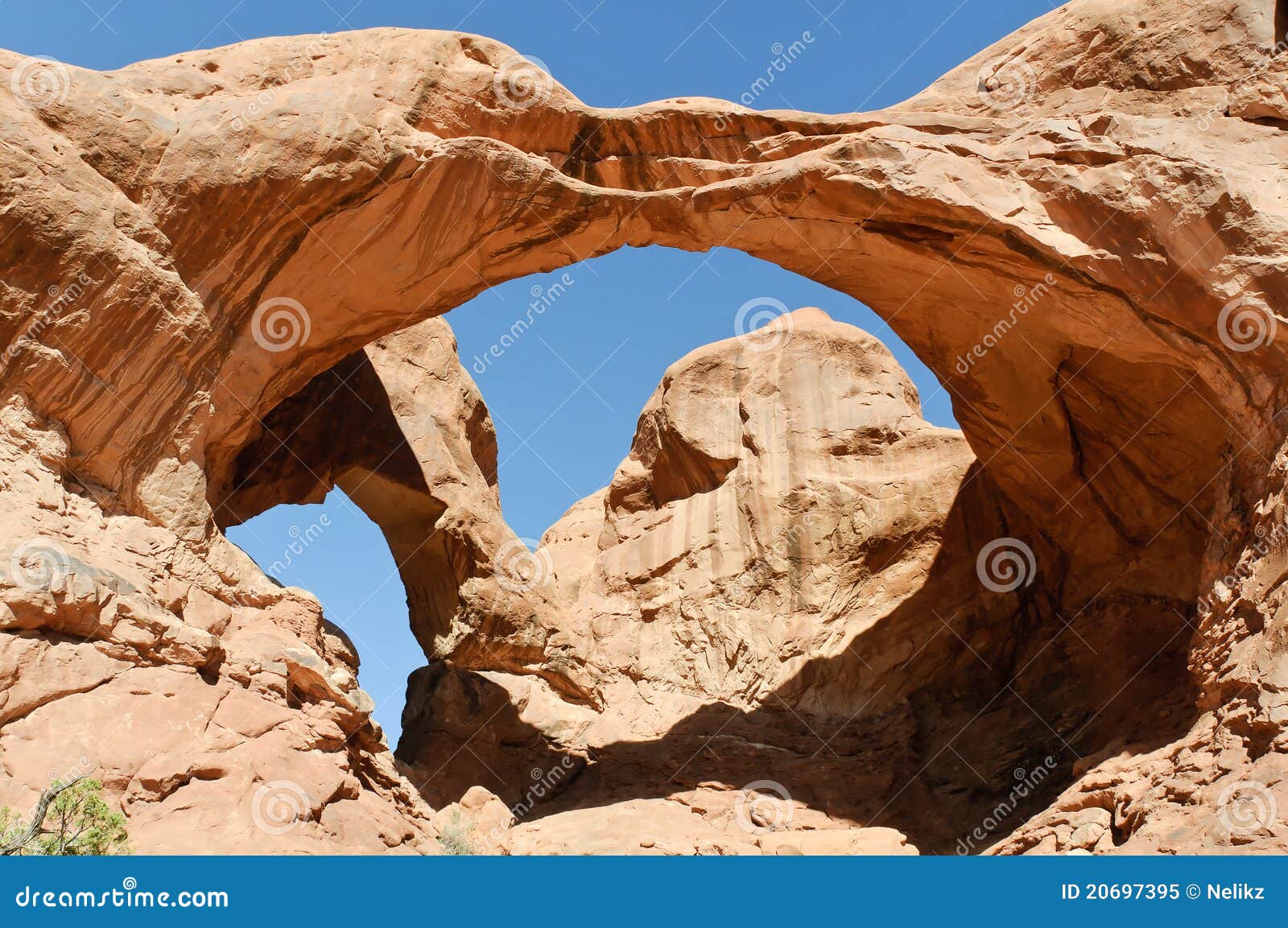 Double Arch In Arches National Park Stock Image - Image of park ...