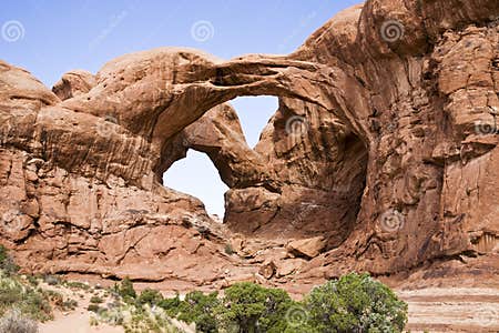 Double Arch rock formation stock photo. Image of scenic - 3978616