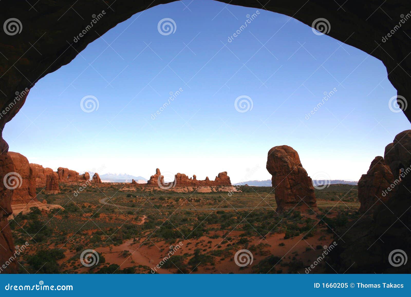 Double Arch View stock image. Image of moab, america, huge - 1660205