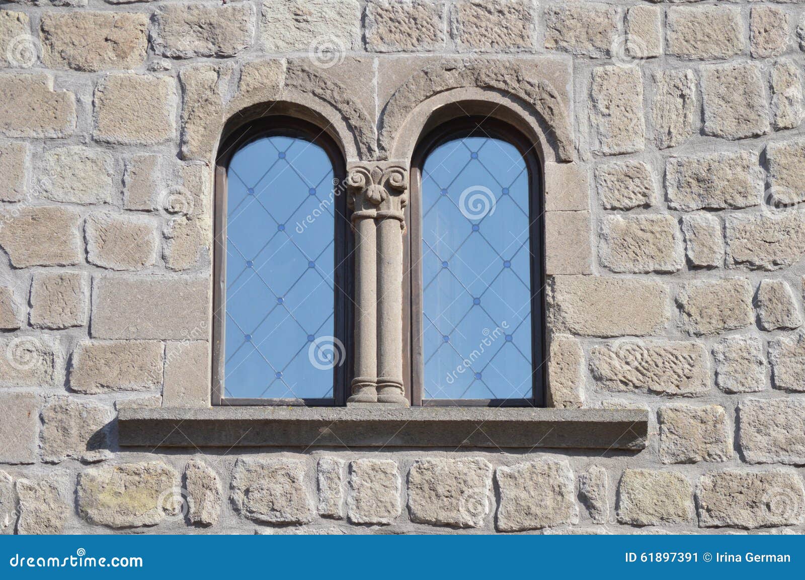 Double Arched window stock image. Image of decoration - 61897391