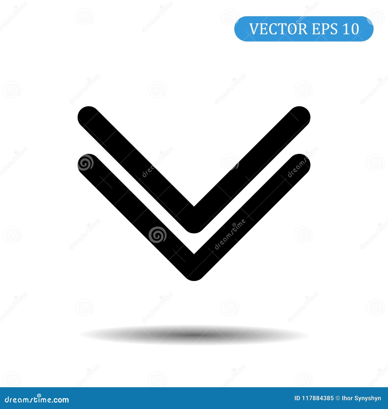 Double Arrow Down. Vector Illustration Eps 10 Stock Vector ...