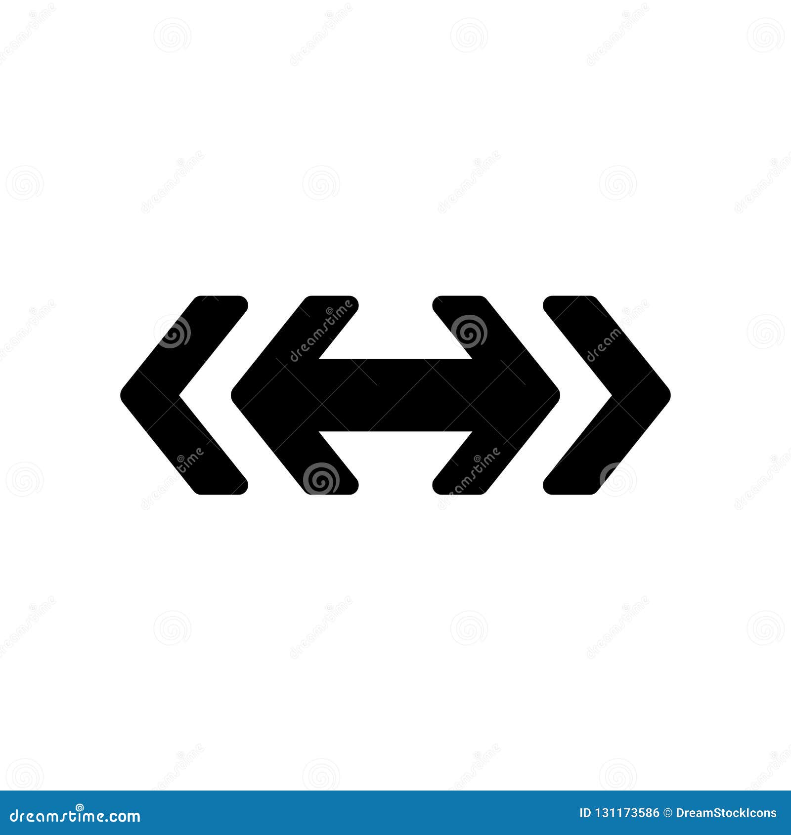 Double Arrow Icon. Trendy Double Arrow Logo Concept on White Background ...