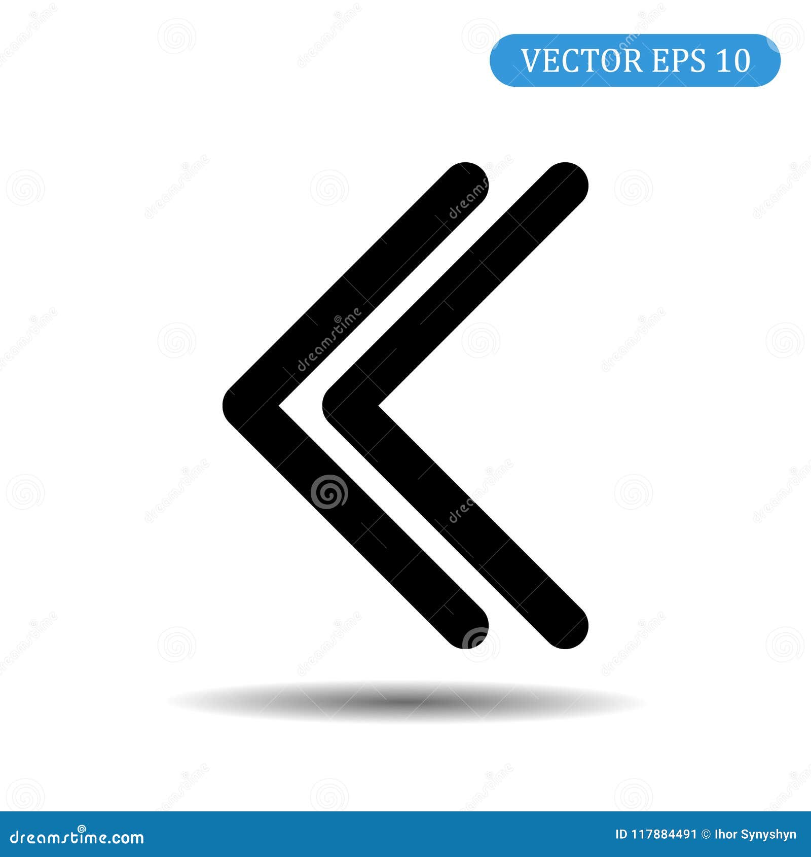 Double Arrow Left. Vector Illustration Eps 10 Stock Vector ...