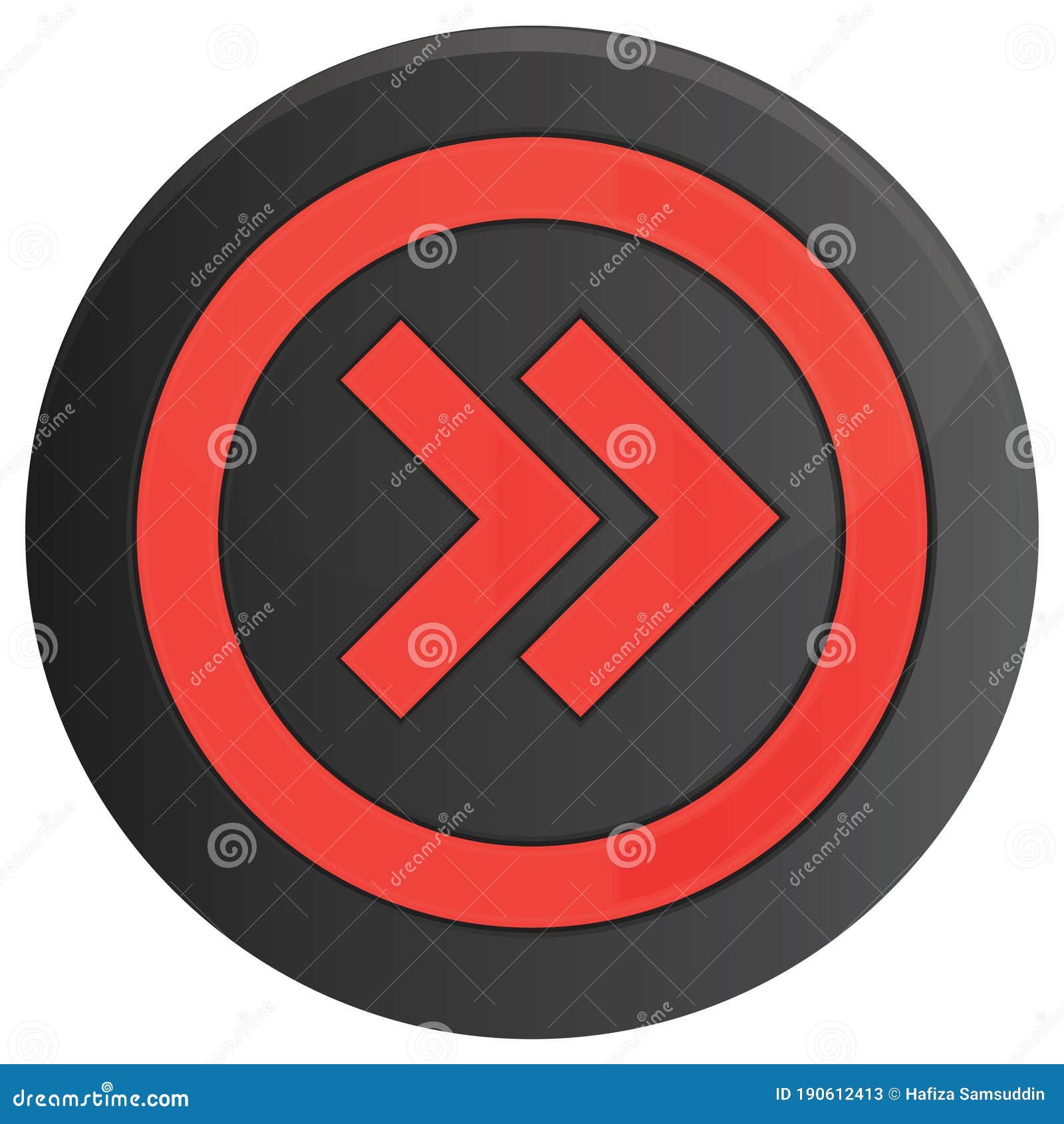 Double Arrow Right. Vector Illustration Decorative Design Stock Vector ...