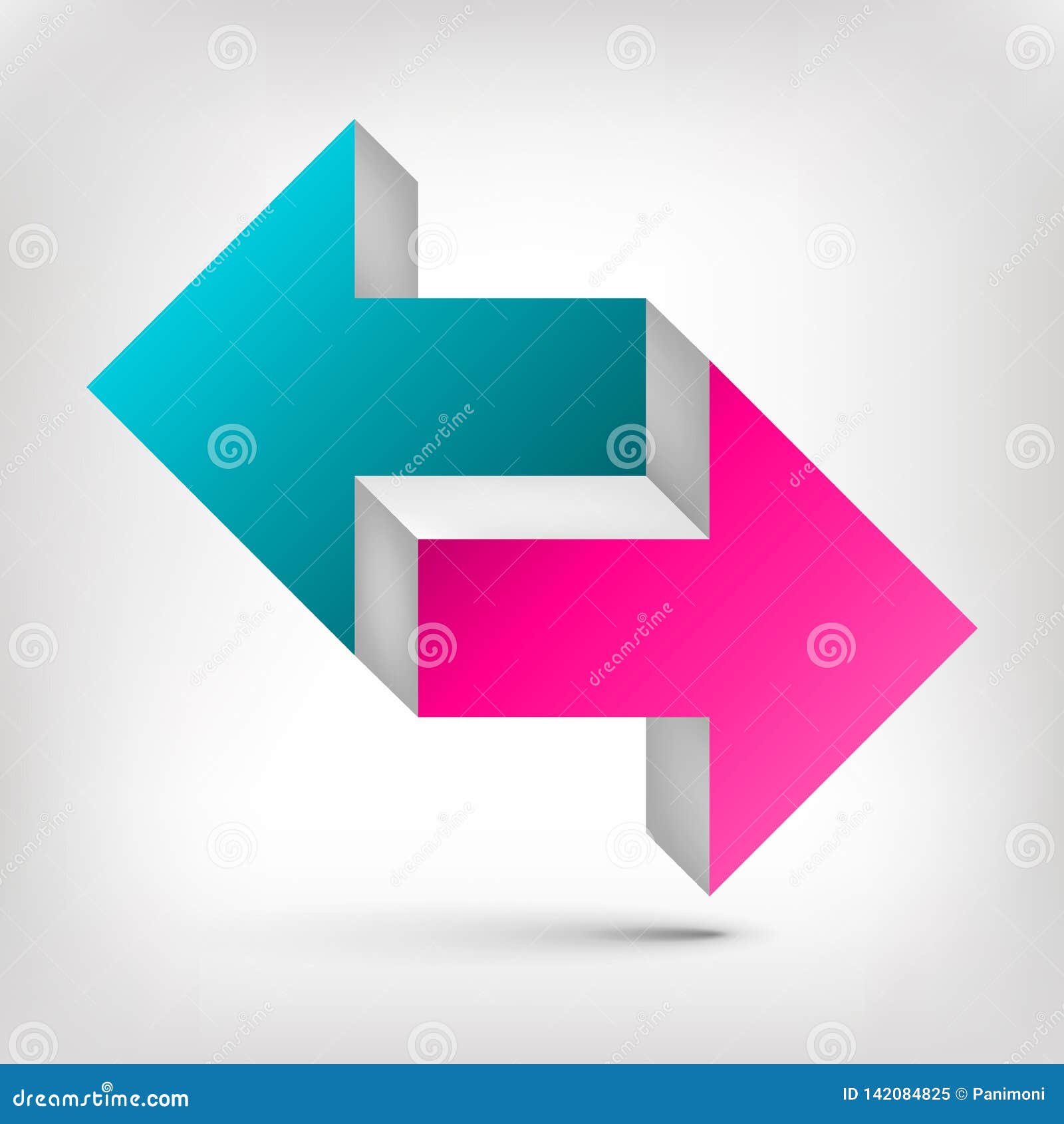 Two Color Pointer Vector Icon From Cursor Concept. Isolated Blue ...