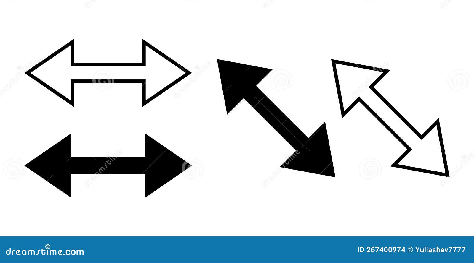 Double Arrows. Hand Drawn Sketch. Vector Illustration. Direction Sign ...