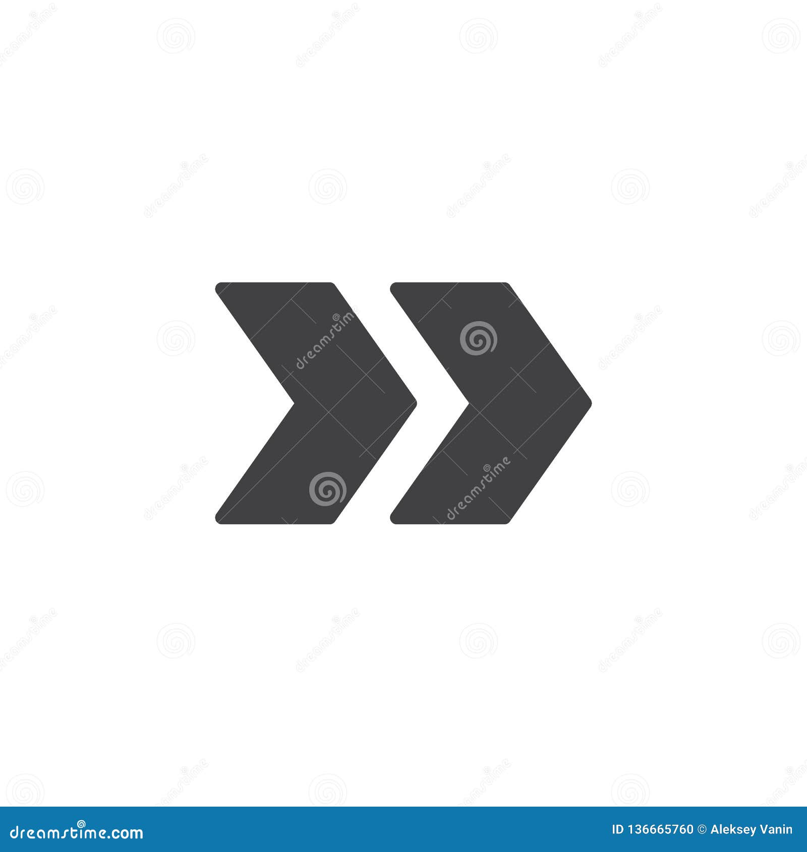 Double arrows vector icon stock vector. Illustration of perfect - 136665760