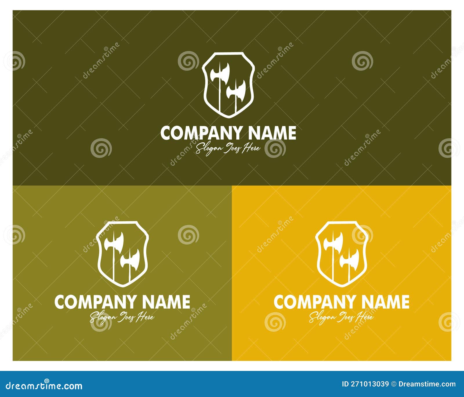 Double Ax and Shield Logo Set. Premium Vector Design. Appear with ...