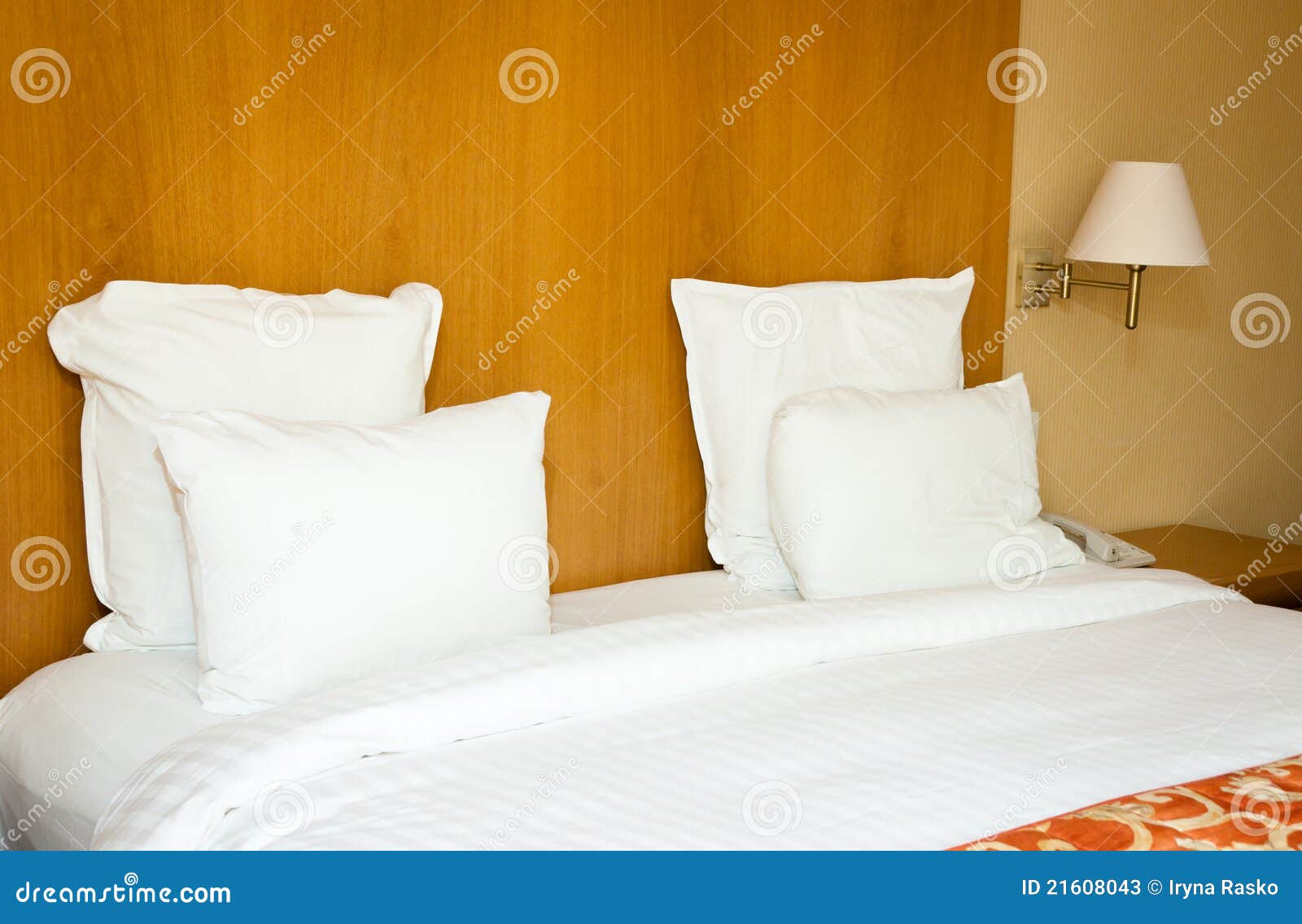 Double bad in a hotel stock image. Image of business - 21608043