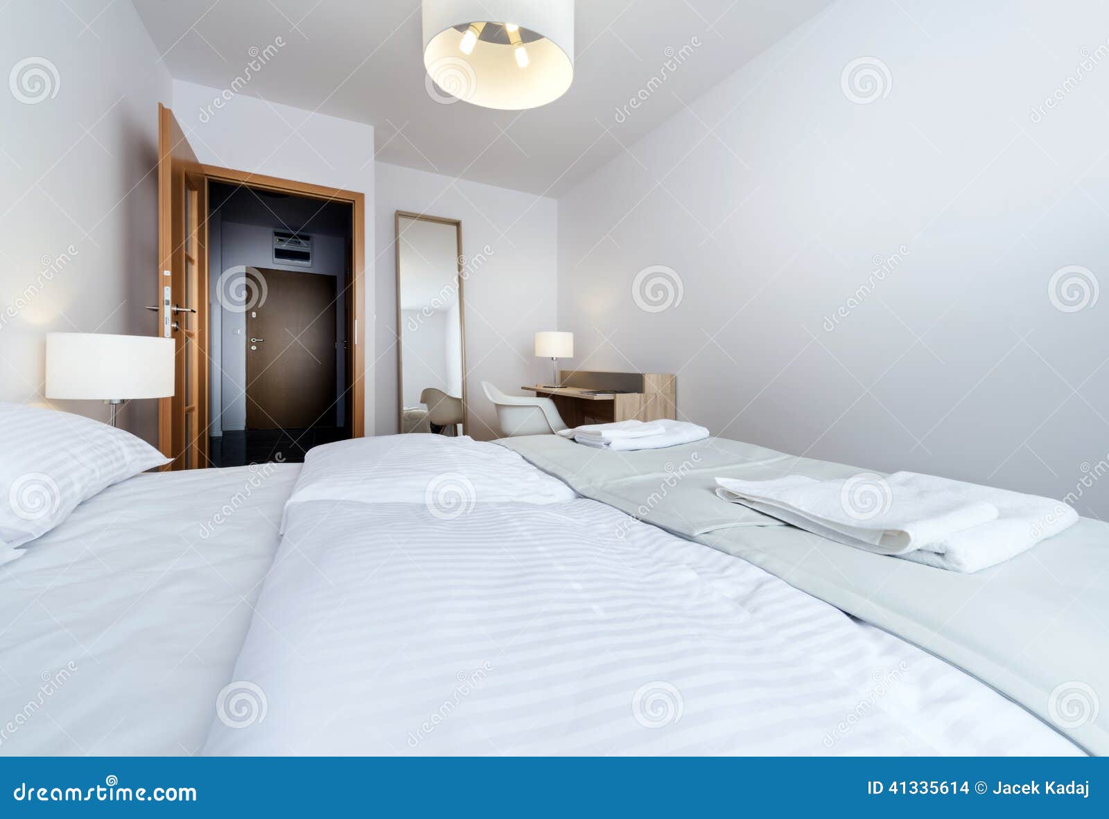 Double Bad in Modern Interior Design Room Stock Photo - Image of ...