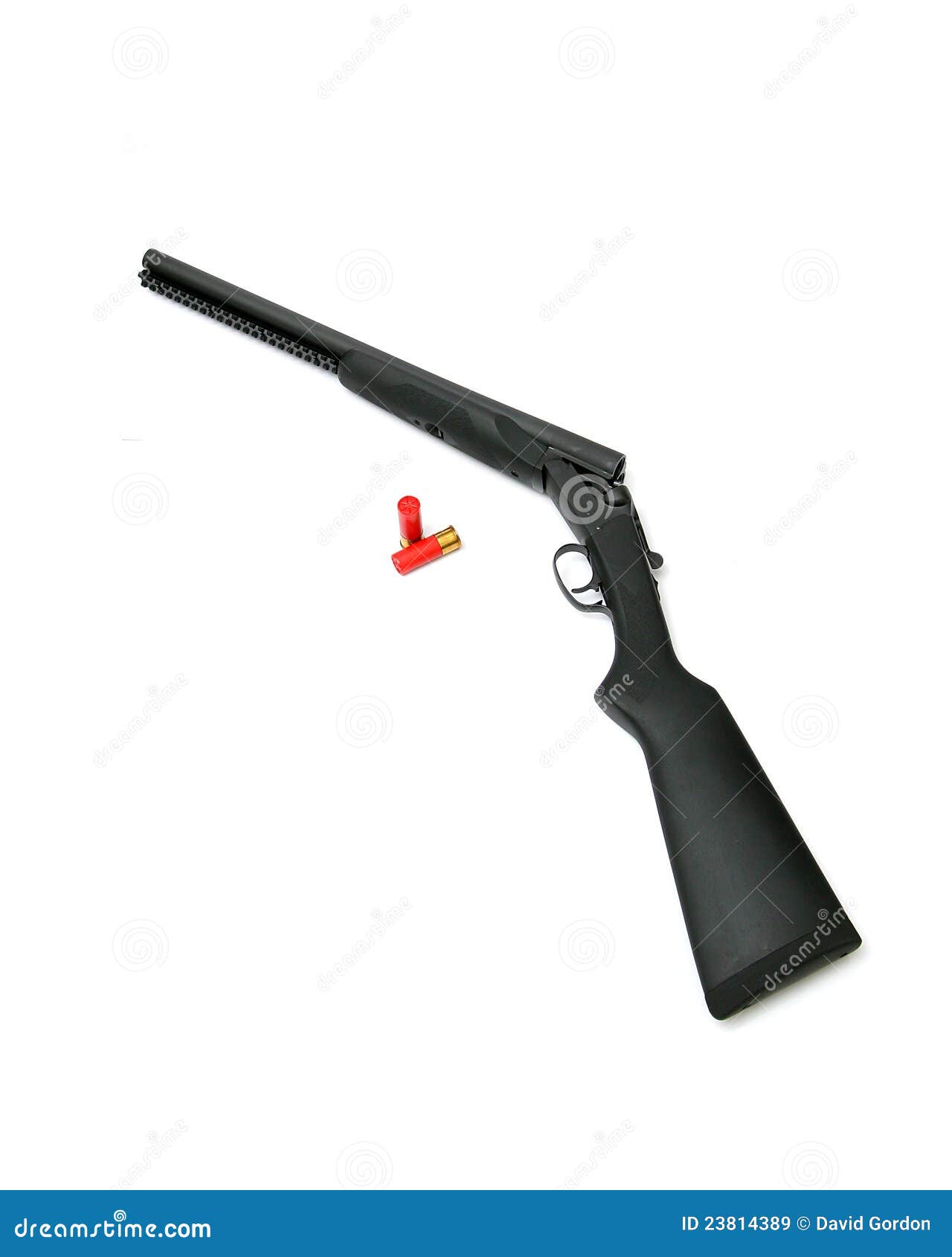 Double Barrel Shotgun stock image. Image of open, double - 23814389