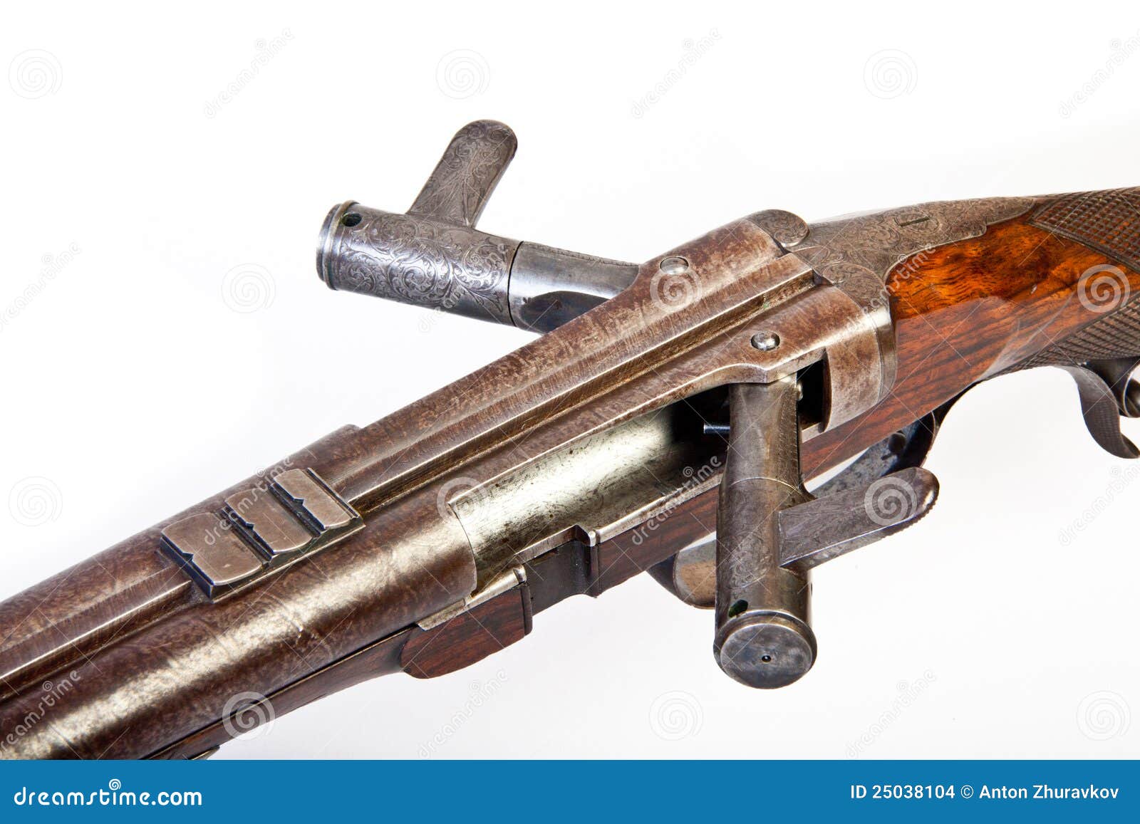 Double-barrelled Side by Side Hunting Gun Stock Photo - Image of copper ...