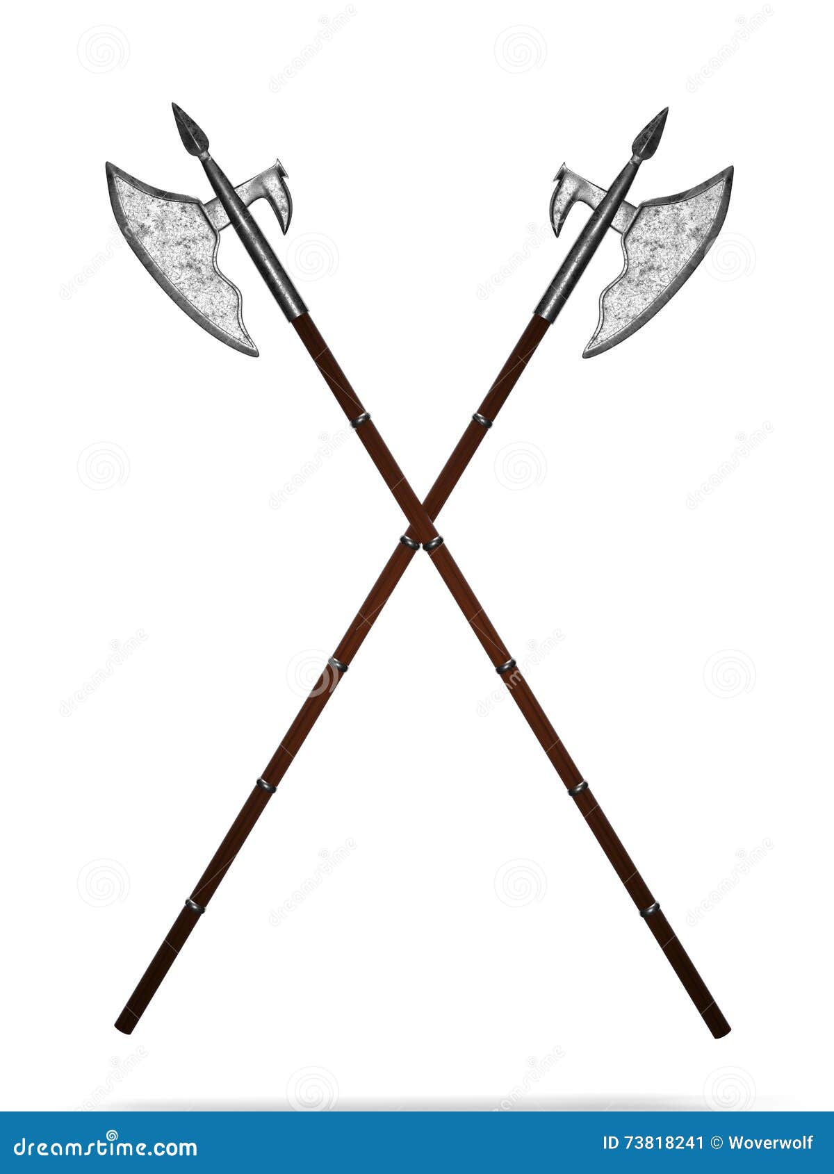 Double battle halberds stock illustration. Illustration of design ...