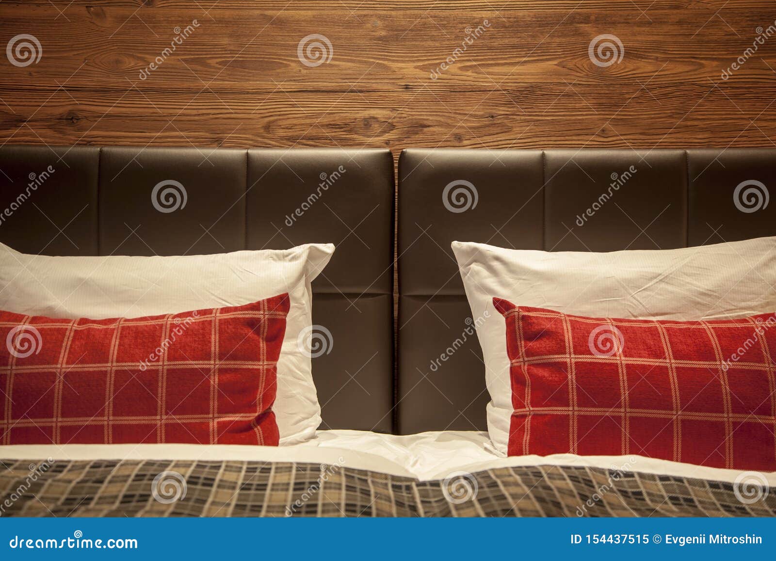 Double Bed in Classic Style Stock Image - Image of retro, classic ...