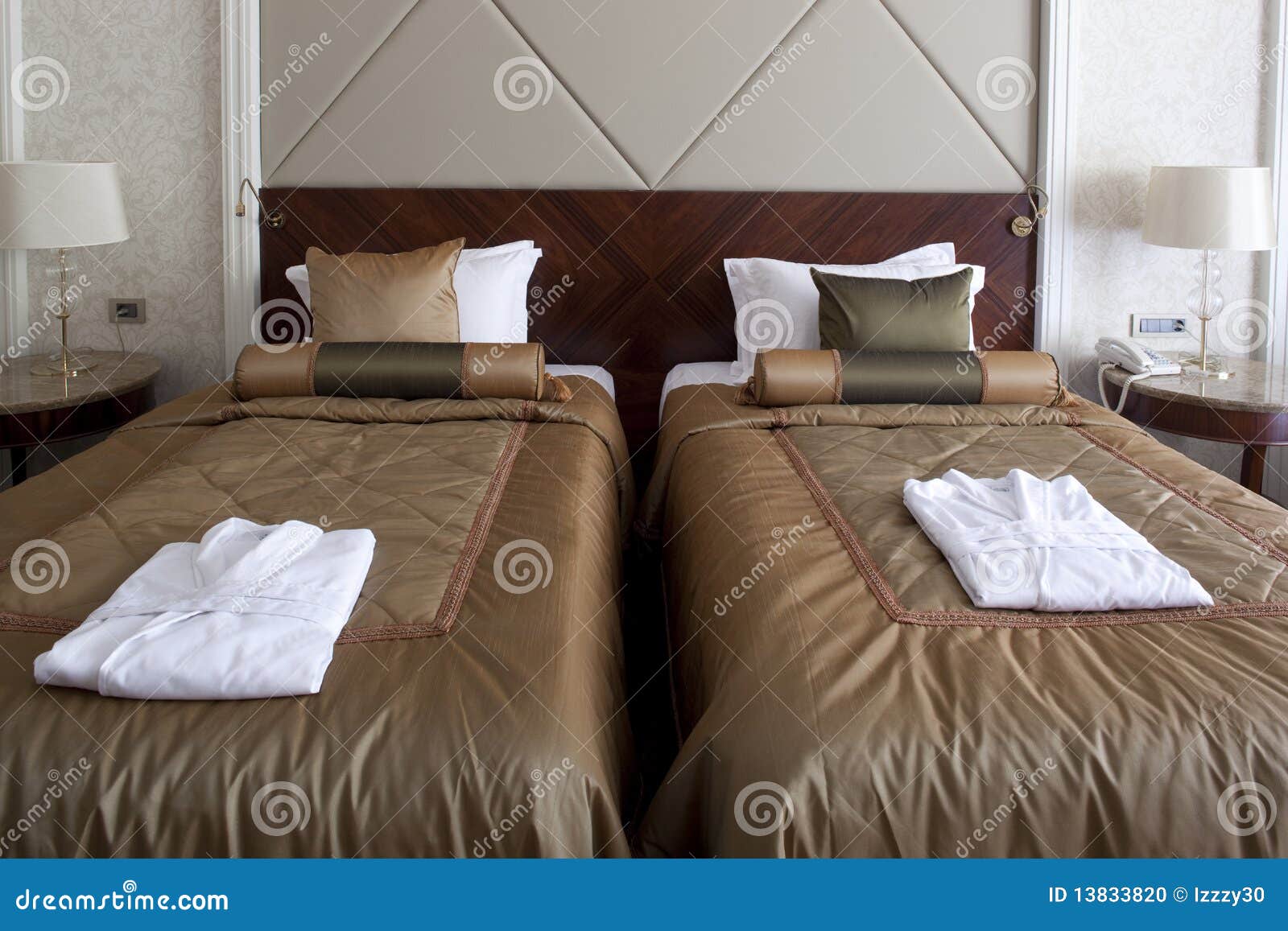 Double bed hotel room stock photo. Image of travel, relaxation - 13833820