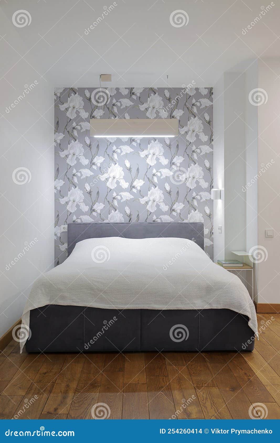 Double Bed in a Modern Bedroom Interior Stock Photo - Image of lounge ...