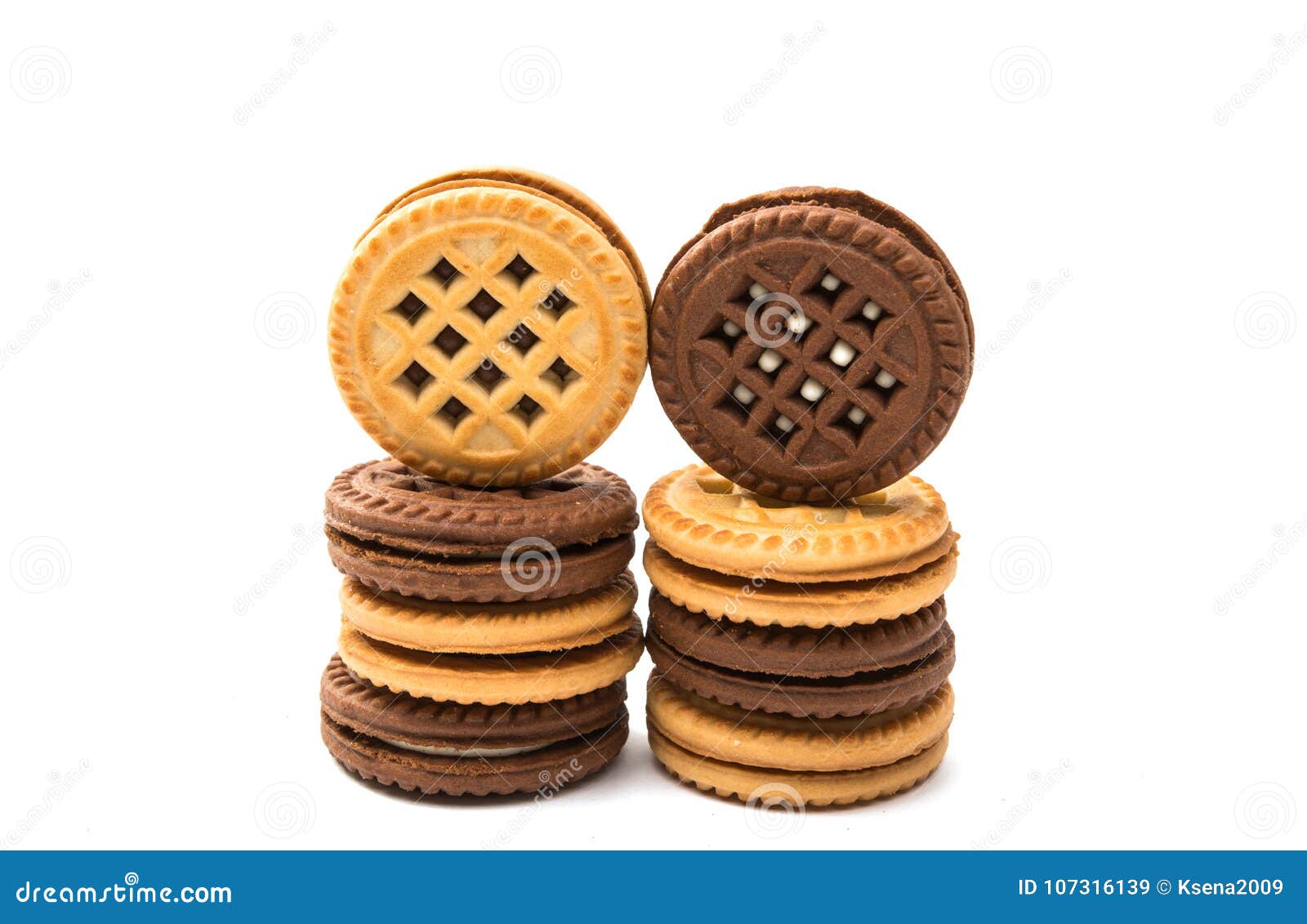 Double biscuit sandwich stock image. Image of gourmet - 107316139
